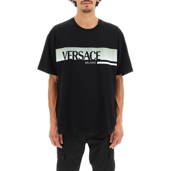 Versace | Shirts | Versace College Fit Tshirt With Glitter Logo | Poshmark